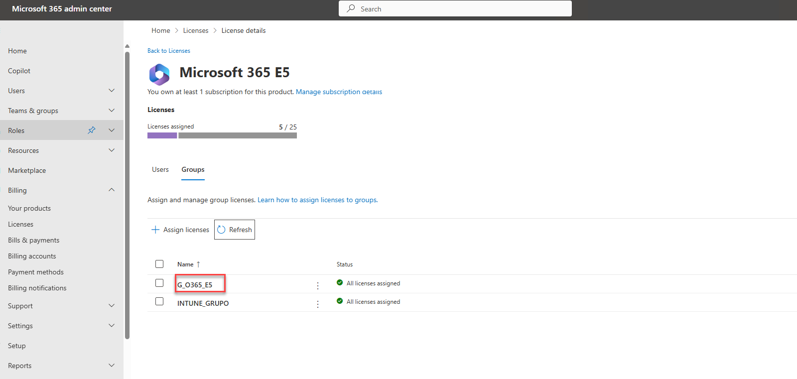Asignación de licencias a usuarios por pertenencia a grupos mediante el Centro de administración ...